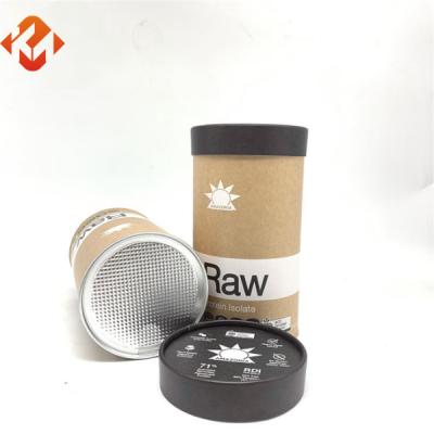 China Factory wholesale customizable round cardboard packaging empty coffee cans whey protein compound cans for sale
