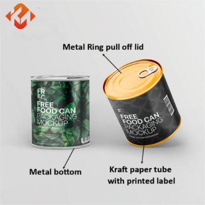 Cina Carta di qualità alimentare Lattina vuota per la conservazione degli alimenti Imballaggio Eco-friendly Metal Lid Imballaggio in polvere di latte e tè in vendita