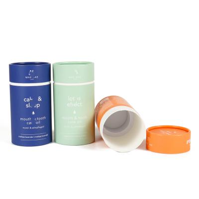 China Paper Composite Cans Customized Round Macaroons Cylinder Packaging Paper Box for Craft Matte Empty Lipgloss Tubes with Box for sale