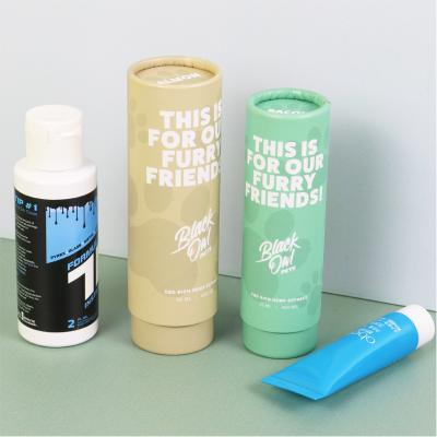 China Verpakkingstubes voor bodyscrub Handlotion Gezichtscrème Zonnebrandcrème Gezichtsreiniger Papieren tube Op maat gemaakt Matte laminering Te koop