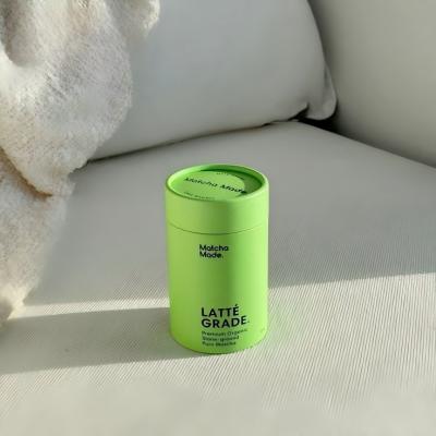 China Custom Sustainable Eco-Friendly Round Cylinder Box Green Tea Round Packaging Paper Tubeeodorant for sale