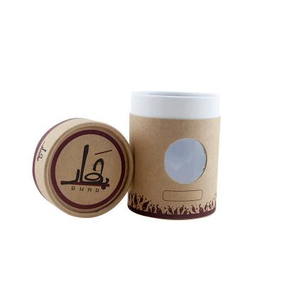 China Customized bulk tea paper tube packaging, round eco-friendly tea paper tubes with transparent windows. for sale