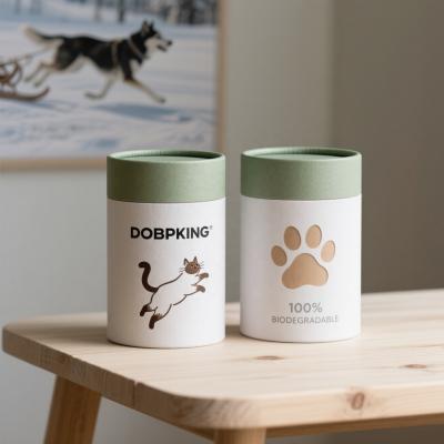 China Pet food tubes, moisture-proof food containers, environmentally friendly cylindrical cardboard boxes for sale