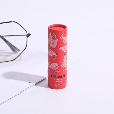 China Biodegradable cosmetic packaging for lip balms and deodorants in cylindrical containers. for sale