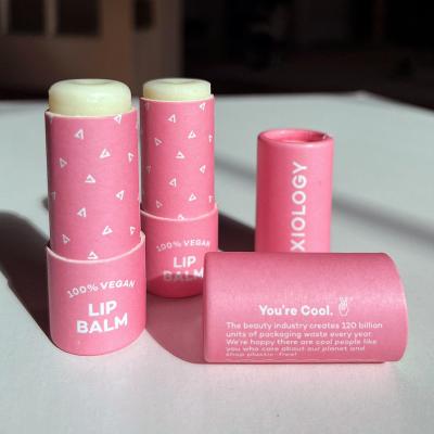 China Biodegradable push-pull paper tube packaging, suitable for products such as lip balm and solid perfume. for sale