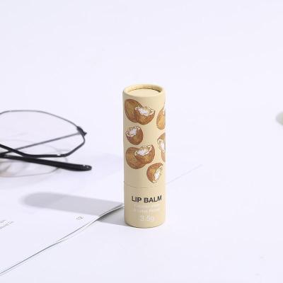 China Kraft paper lip balm deodorant stick packaging with push-pull paper tube for sale