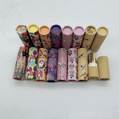 China Multiple styles of recyclable lipstick packaging rotating paper tubes for sale