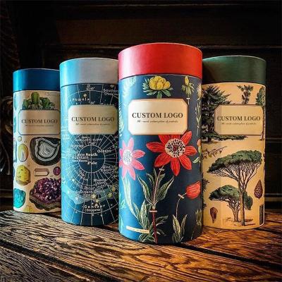 China Biodegradable customizable logo cylindrical packaging box, suitable for children's toy puzzle gift packaging. for sale