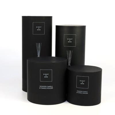China Brown packaging paper tube containers, round embossed paper tube boxes for sale