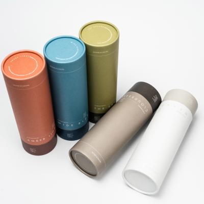 China Eco-friendly cylindrical cardboard boxes, custom-made cardboard packaging kraft paper, printing available. for sale