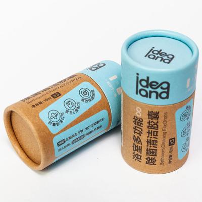 China Custom-sized eco-friendly portable kraft paper tubes/cans for cleaning for sale