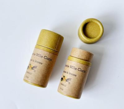 China Customized round deodorant paper packaging, biodegradable lipstick tube, kraft paper cylinder for sale