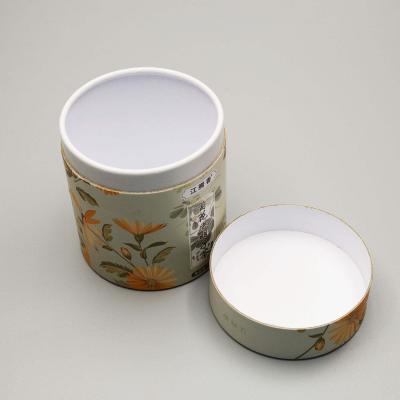 China Customized  Food Grade Cylinder Cardboard Tea Packaging Cans Round Paper Tube Canister for sale