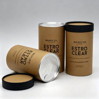China Custom Easy Open End Paper Can with Aluminum Foil Liner for Food Packaging for sale