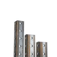 China Perforated Galvanized Steel Angle Iron 6ft Structural Sections for Shelving Construction for sale