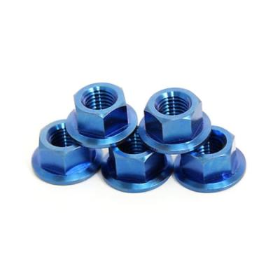 中国 陽極酸化M10x1.25スプロケットのチタニウムのフランジのナット 販売のため
