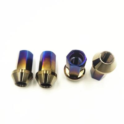 China Customized M12 X 1.5 Titanium Lug Nuts For Wheels 35mm 40mm 45mm Length for sale