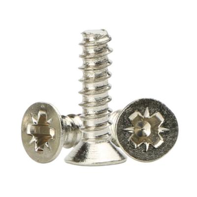 中国 M1 M2 M3 M4 M5 M6 M7 M8*38 Steel Machine Thread Flat Csk Head M4x50 Pozidrive Screw Nickel 50mm Screws Pozi 販売のため