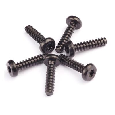 Cina 10 - 32 #4 M2.5 M3 M8 Round Pan Head Thread Forming Six Lobe Pin Black Torx Self Tapping Screw For Plastic in vendita