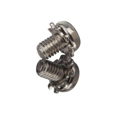 Cina Cross Recessed Pan Head M4 Nylok Combination Screw With External Tooth Gasket in vendita
