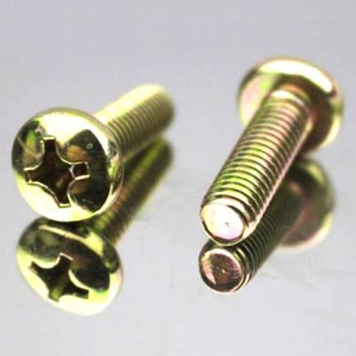 Cina OEM Cross Grooved Screw Yellow Zine Screws in vendita