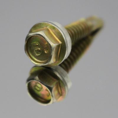 China Din Zine Plated Hexagonal Head M3 M4 M5 Self Tapping Screw With Washer à venda