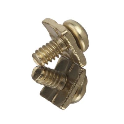 Cina DIN Gold Plated M3.5 * 10 Pan Head Combination Screw With Square Washer in vendita