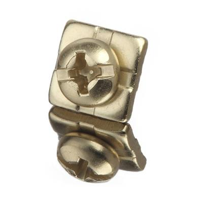 Cina DIN Gold Plated M3.5 * 10 Pan Head Combination Screw With Square Washer in vendita