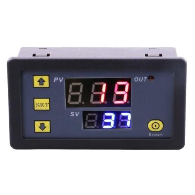 China 24v retransmisión dual llevada Digitaces 0-999hours del contador de tiempo del retraso de ciclo de exhibición del termóstato 10a en venta