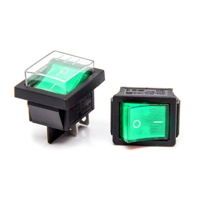 China AAN-UIT- 4 Pin Rocker Boat Red Green de Kleurenschakelaar van KCD4 DPST 15A/20A AC 250V/125V Te koop