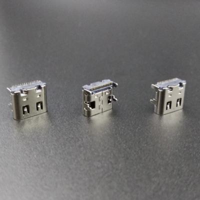 China Tipo C 24P fêmea SMT + conector de USB do MERGULHO para o PWB à venda