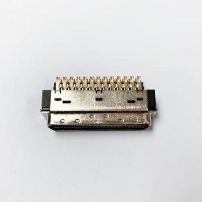 Cina Tipo maschio connettore placcato oro pieno della lega per saldatura di SCSI 50P con Shell di plastica in vendita