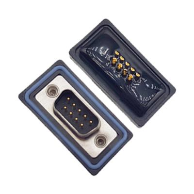 China D - Tipo masculino SECUNDÁRIO conector impermeável da solda 9P do conector à venda
