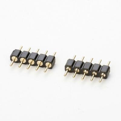 China Único passo da fileira 2.0MM conector completo do ouro do MERGULHO de 1 x de 5 Pin Pin Header Vertical à venda