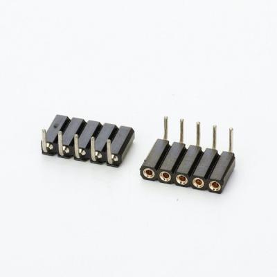 Cina connettore femminile della IMMERSIONE di Pin Right Angle del giro del passo di 2.54mm in vendita