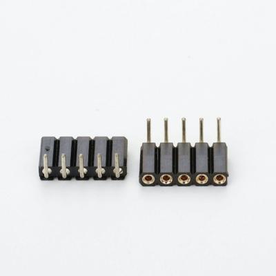 Cina connettore femminile della IMMERSIONE di Pin Right Angle del giro del passo di 2.54mm in vendita