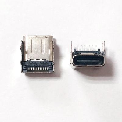 China USB 3,1 de Vrouwelijke Rechte hoek SMT van 24P + DOMPELT Schakelaar met Dubbel Schild onder Te koop