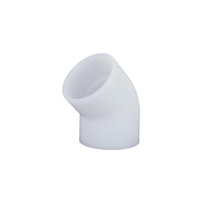China PVDF Pipe Fitting Abrasive Resistance Plastic Pipe Bend 45 Degree Elbow for sale