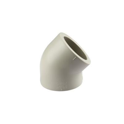 China PVDF Pipe Fitting Abrasive Resistance Plastic Pipe Bend 45 Degree Elbow for sale