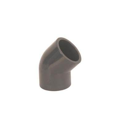 China PVDF Pipe Fitting Abrasive Resistance Plastic Pipe Bend 45 Degree Elbow for sale