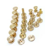 China Brass Screw Rivets for Leather M2 M3 Thread 2mm to 25mm Length Chicago Screw Book Binding Post for sale