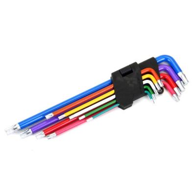 Cina testa Torx Allen Key Set Rainbow Multicolor metrico del breve braccio lungo 9pcs in vendita