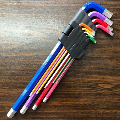 Cina testa Torx Allen Key Set Rainbow Multicolor metrico del breve braccio lungo 9pcs in vendita