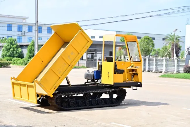 1500kgs Hydraulic Dumping Forestry Machinery Diesel Engine Powered 1-20km/H Walking Speed GF1500c Rubber Truck Loader