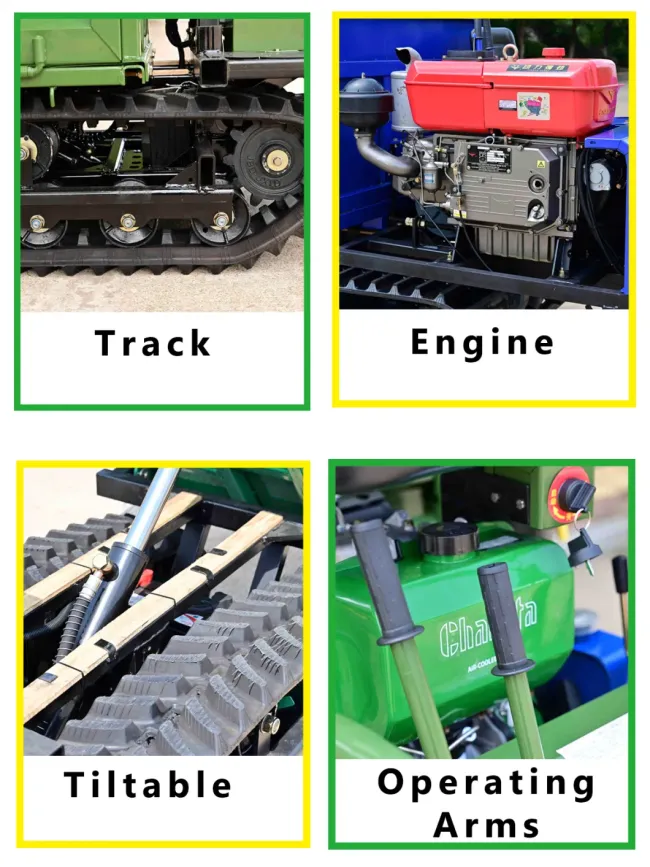 Agricultural Machinery Light Duty Hydraulic Dumping Diesel Engine Powered 3.5 Tons ISO Tire Certification 20kw/2200r/Min Engine Power GF3500 Tracked Dumper