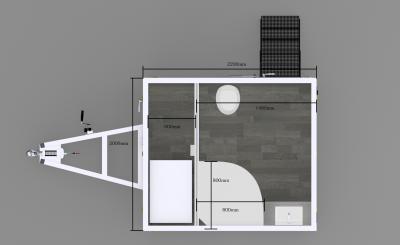 Cina Prezzi accessibili Funzionale e personalizzabile Mobile Single Shower Trailer Outdoor Luxury Bathroom Toilet in vendita