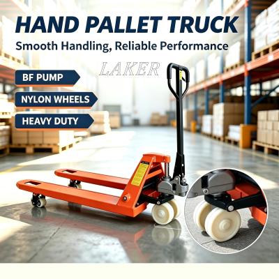 China Heavy‑Duty & Stable CBY Series Customizable Manual Hydraulic Pallet Truck, 2000‑5000kg, Integrated‑Casting Fork and Oil Cylinder, Hand Pallet Jack, Nylon / Rubber / Polyurethane Wheels Optional for sale
