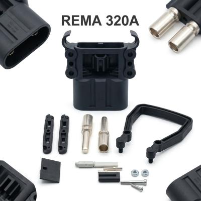 China REMA320 320A Anti-Acid Forklift Battery Connector, -20℃ to 105℃ Operating Range, 600V for sale