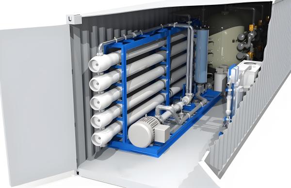 Quality 5-7 Stages Containerized RO System For TDS Brackish Water Desalination for sale