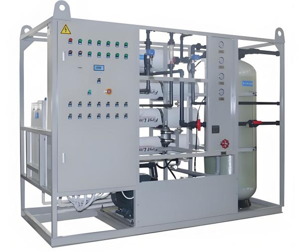 Quality Siemens S7 PLC Controlled Ocean Water Desalination Machine 100 To 1000 M3/Day for sale